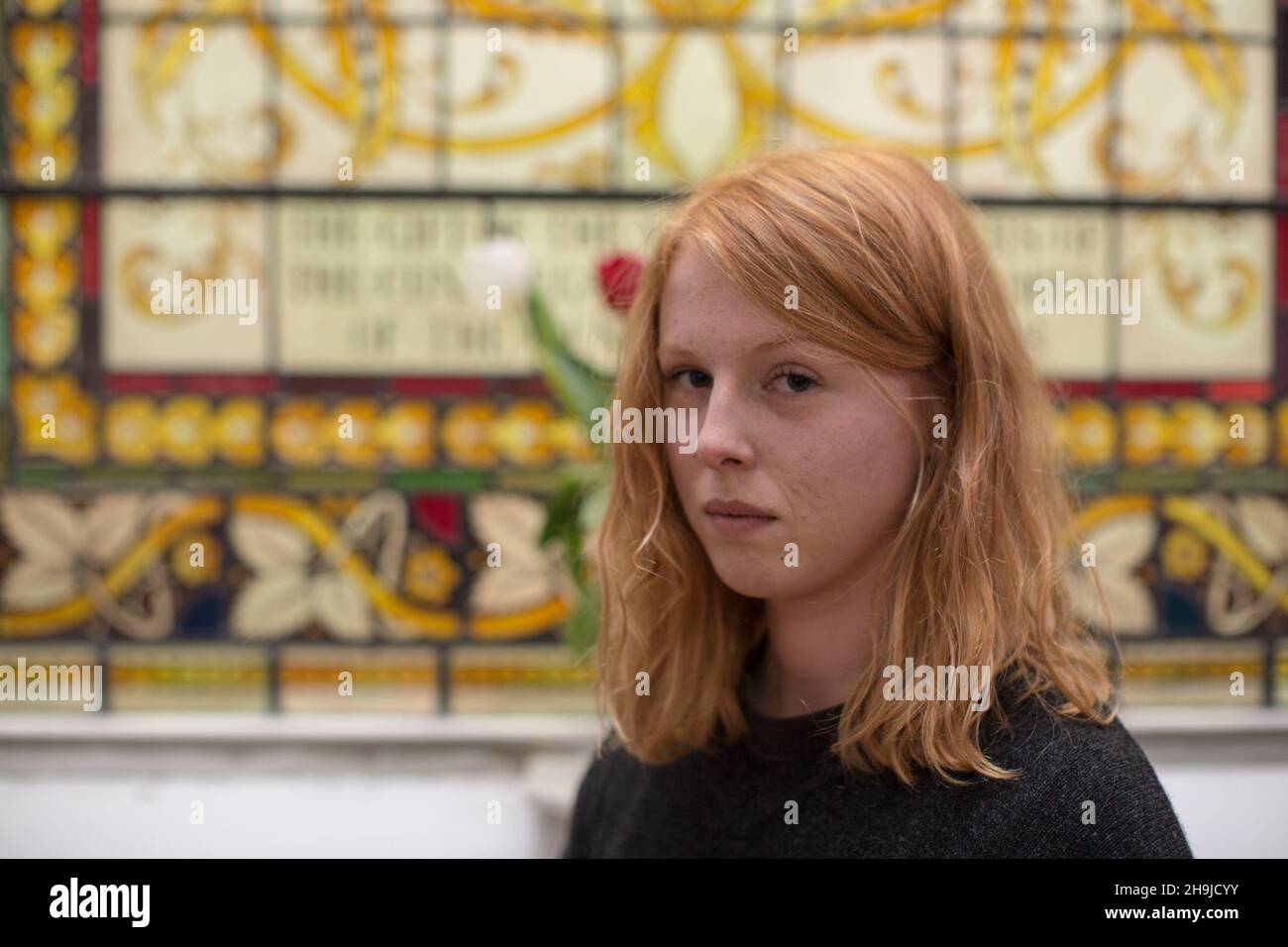 Fenne Lily poses for photos after her performance at the Unitarian ...