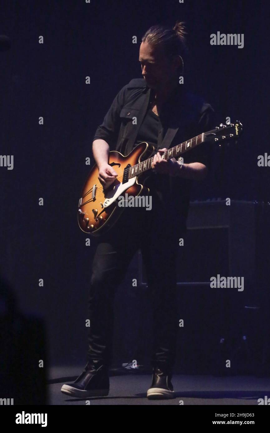 Thom Yorke of Radiohead performing live on stage at The Roundhouse in ...