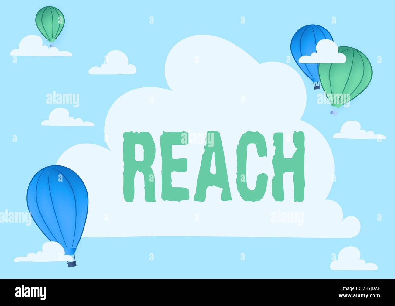 Writing displaying text Reach. Concept meaning the distance within ...