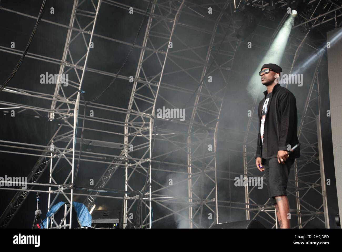 The rapper Skepta on the main stage on the first day of the 2016 Field ...