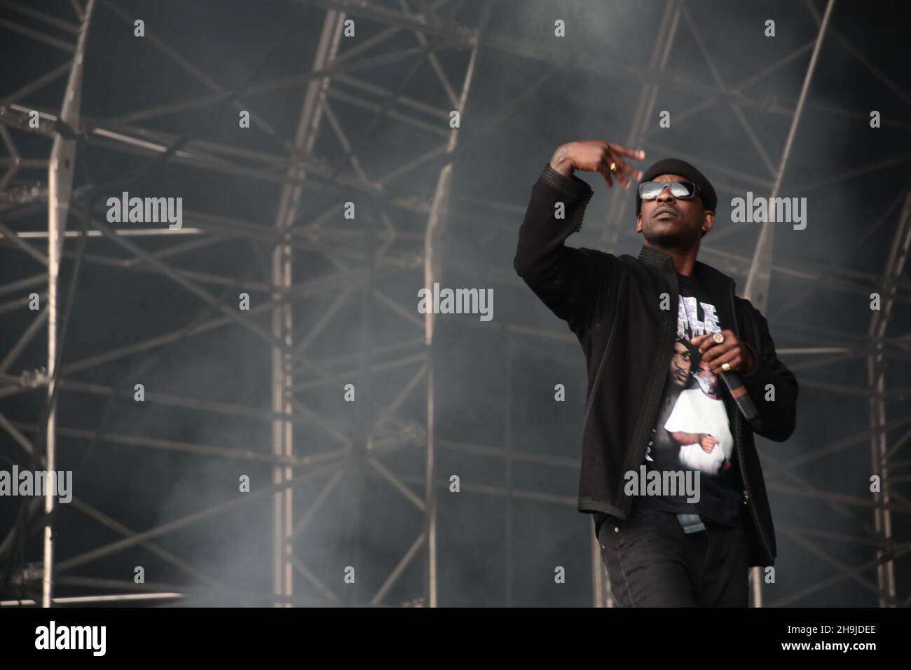 The rapper Skepta on the main stage on the first day of the 2016 Field ...