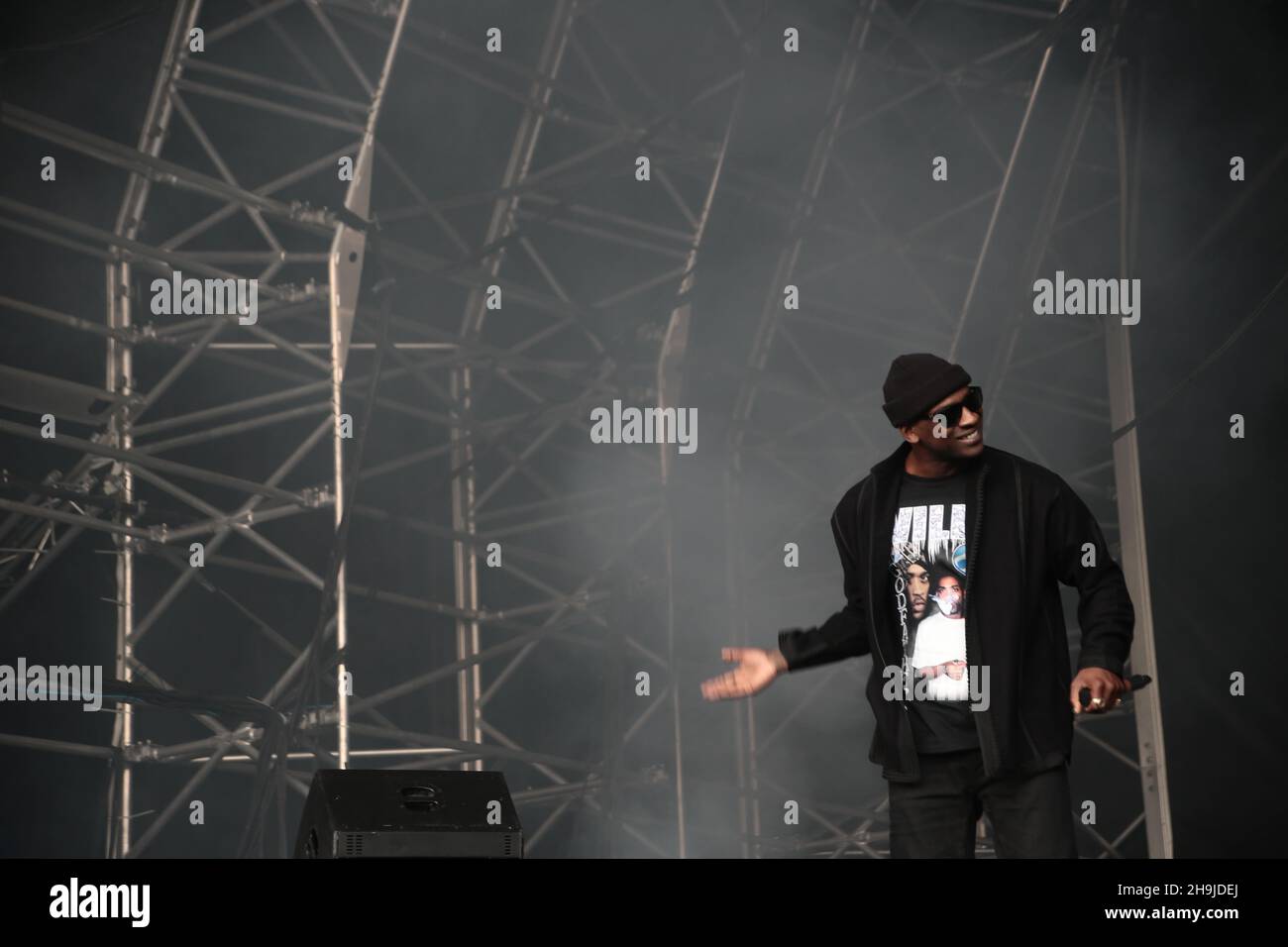 The rapper Skepta on the main stage on the first day of the 2016 Field ...