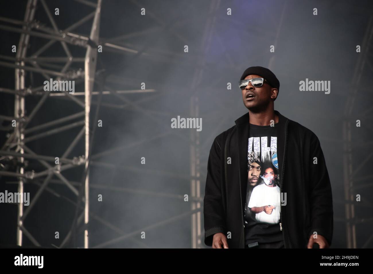 The rapper Skepta on the main stage on the first day of the 2016 Field ...