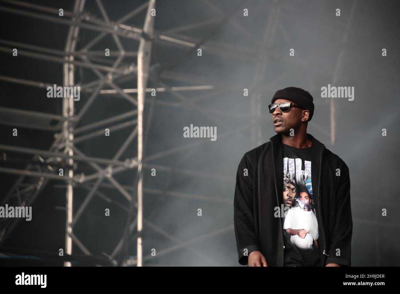 The rapper Skepta on the main stage on the first day of the 2016 Field ...