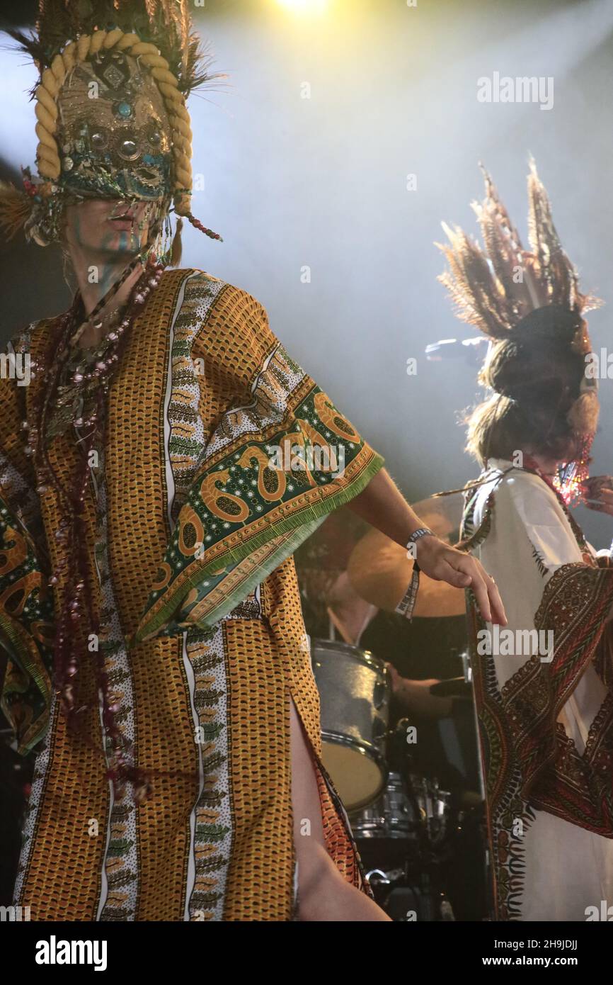 Goat performing live on stage on day 2 of the 2016 Field Day festival ...