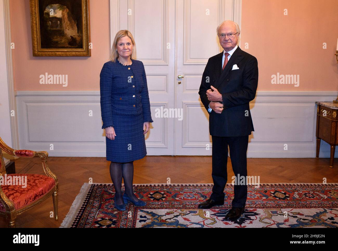 Sweden's King Carl Gustaf receives newly appointed Prime Minister ...