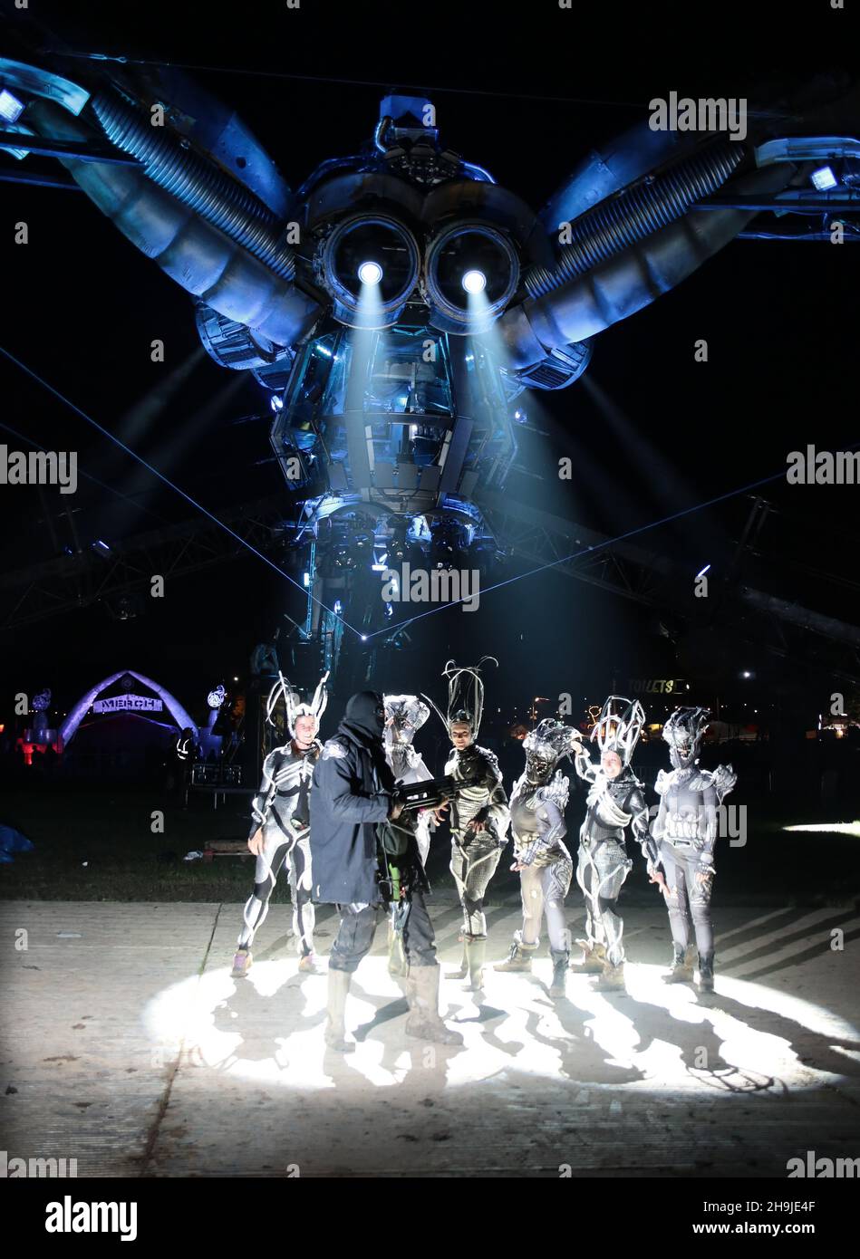 Some of the cast in Arcadia's Metamorphosis show at the 2016 ...