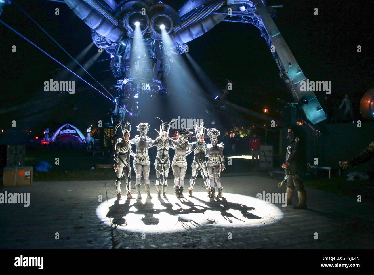 Some of the cast in Arcadia's Metamorphosis show at the 2016 ...