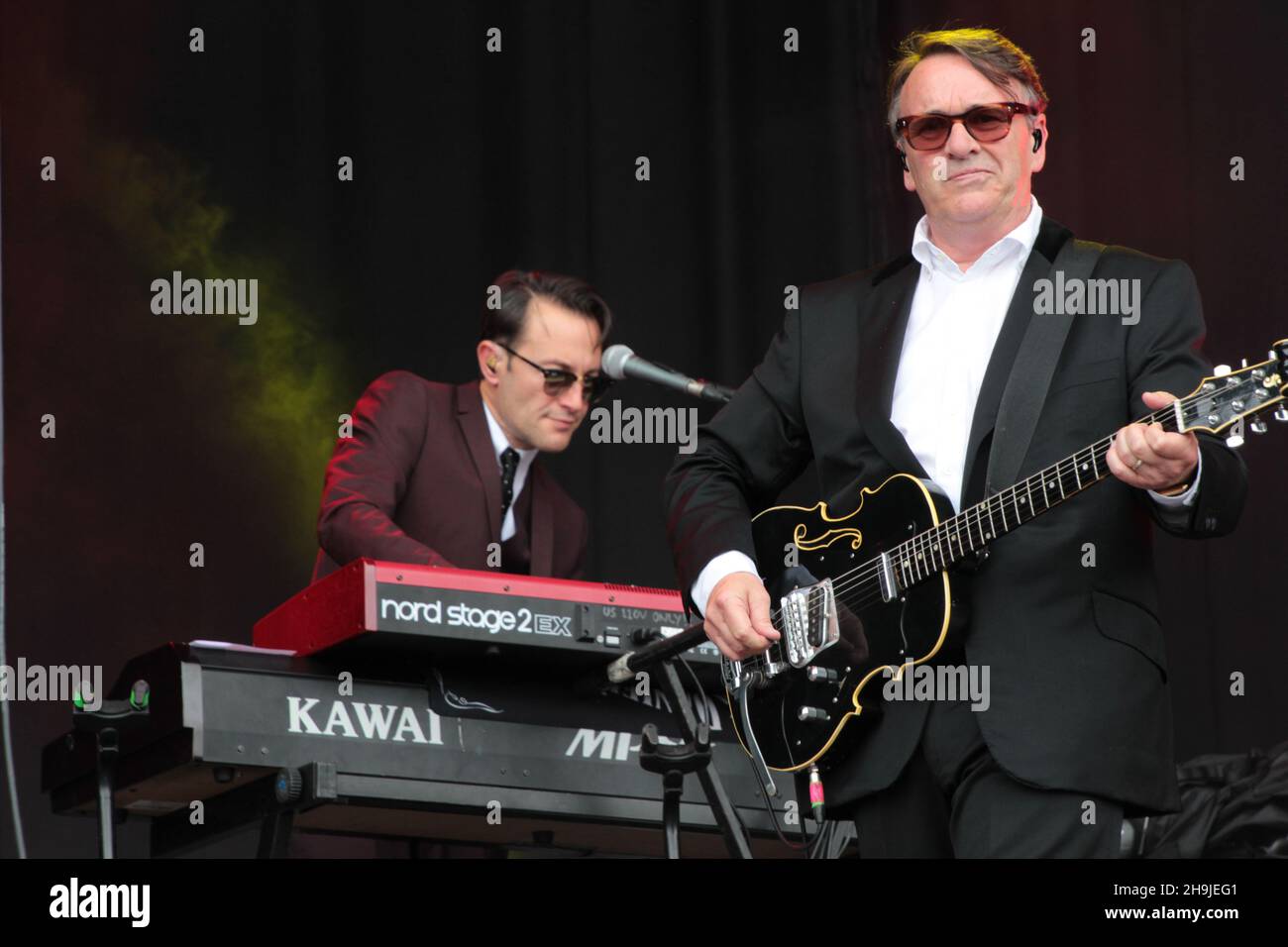 Chris Difford of Squeeze performing live on stage at the 2016 Latitude ...
