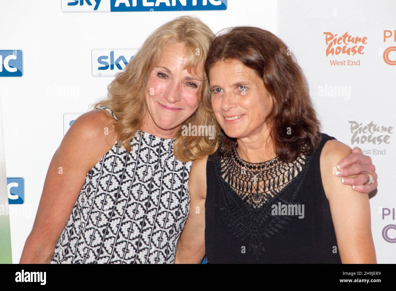 Mary Decker (left) and Zola Budd pose for photos at the world premiere ...