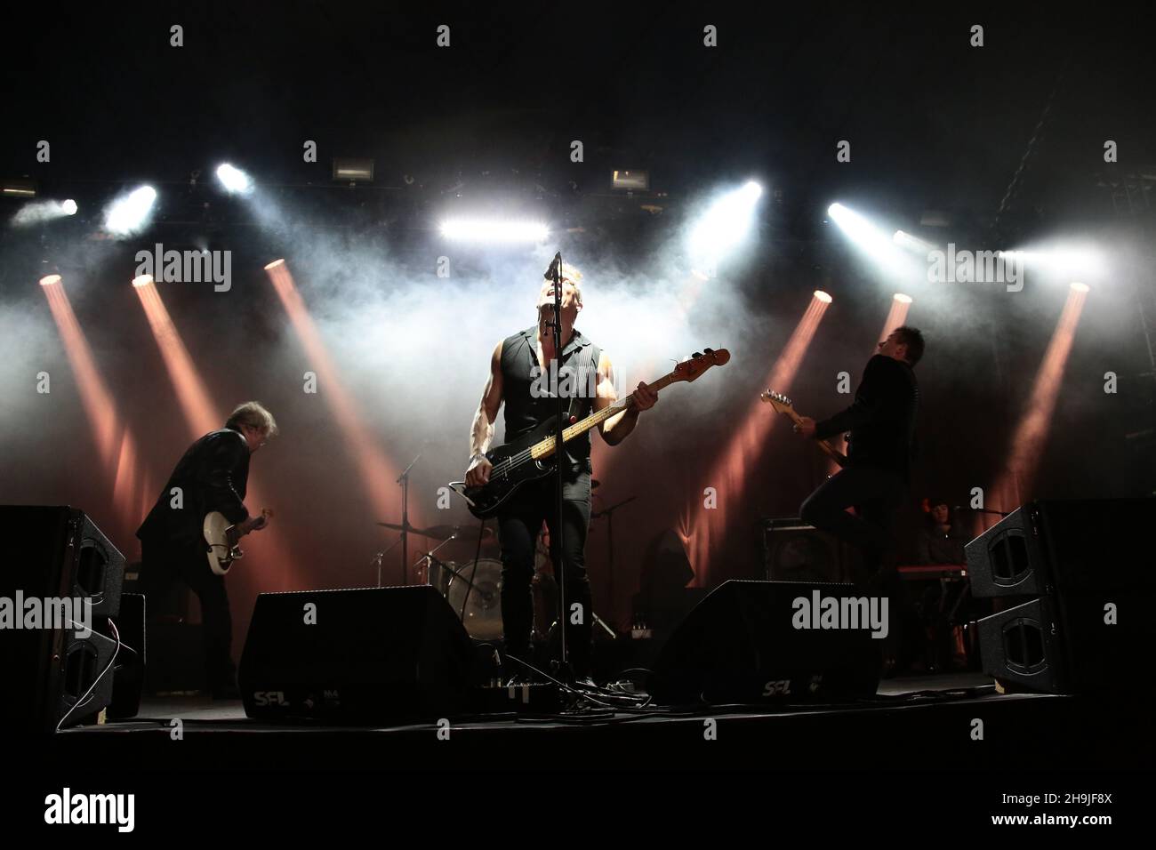 John Robb of The Membranes performing on the Far Out stage at the 2016 ...