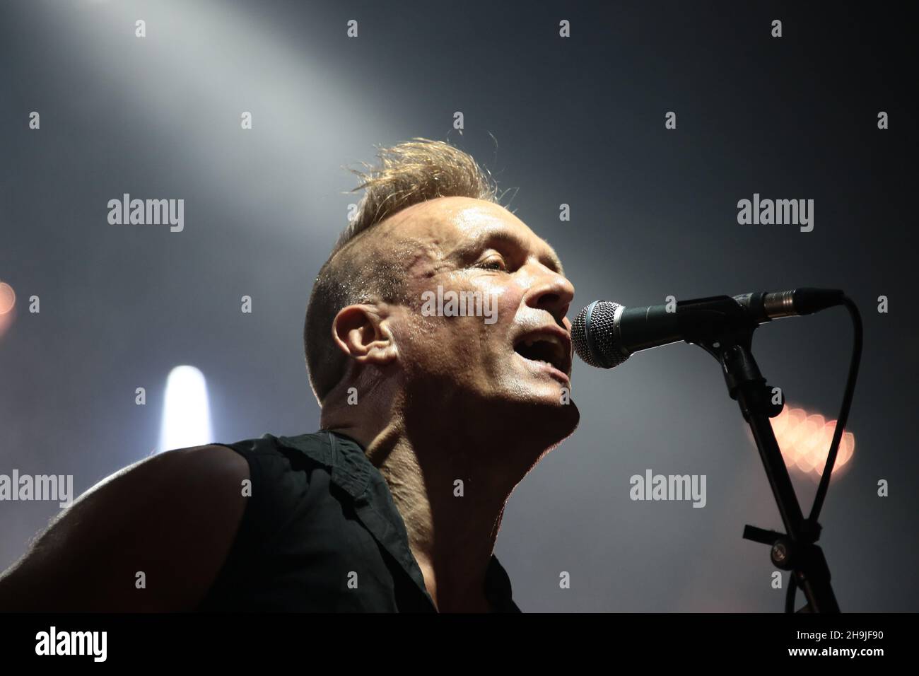John Robb of The Membranes performing on the Far Out stage at the 2016 ...