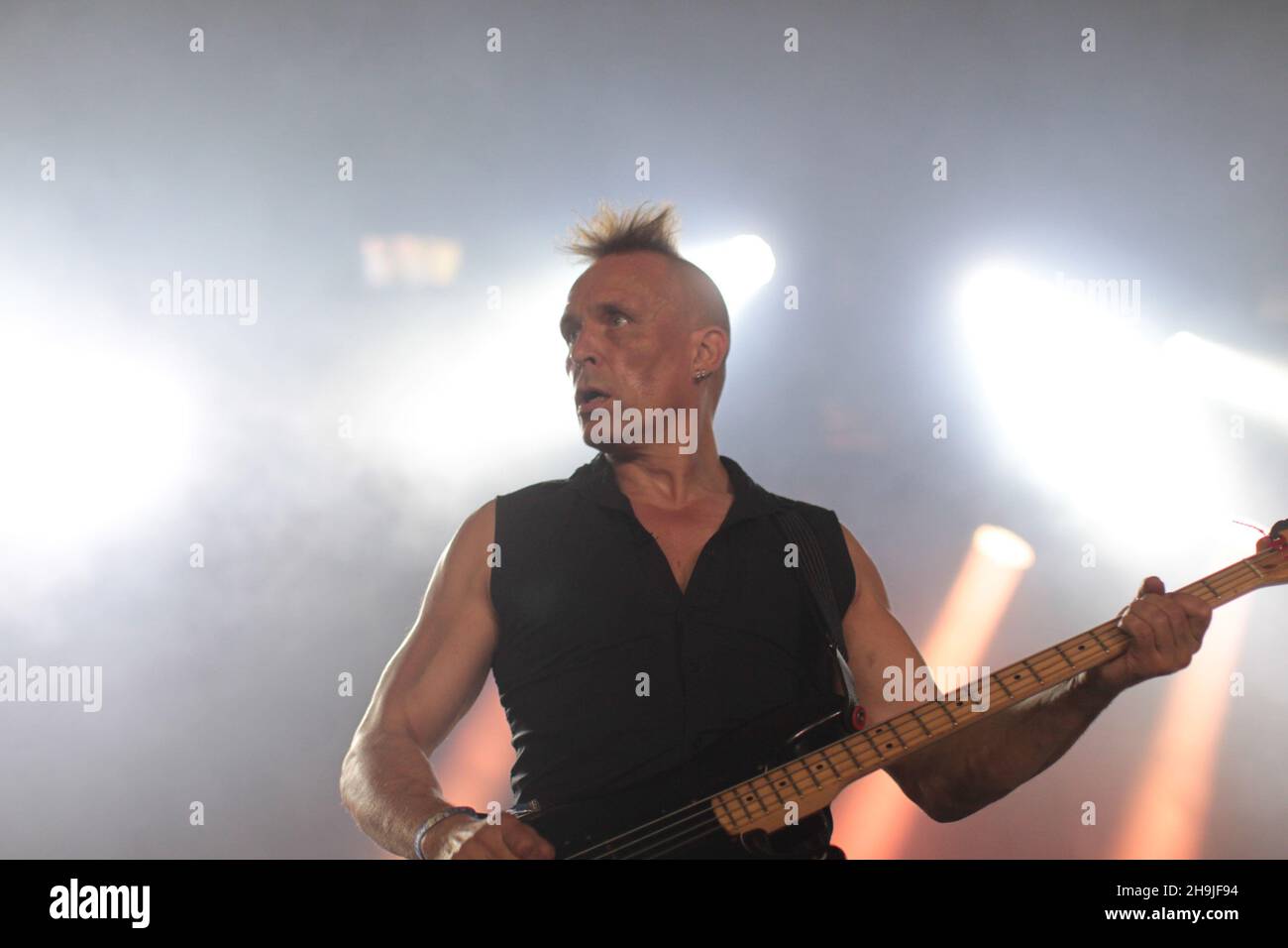 John Robb of The Membranes performing on the Far Out stage at the 2016 ...
