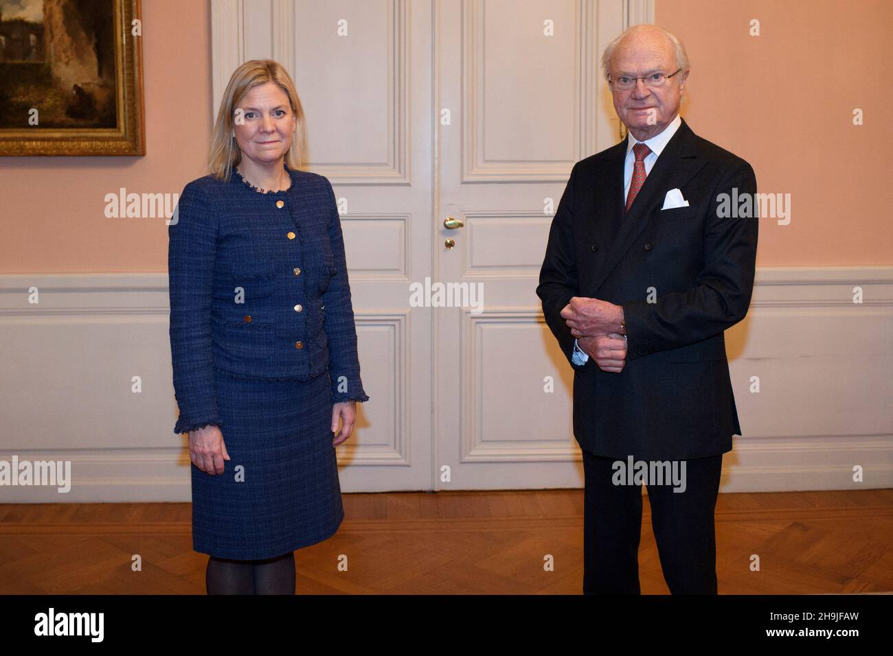 Sweden's King Carl Gustaf receives newly appointed Prime Minister ...