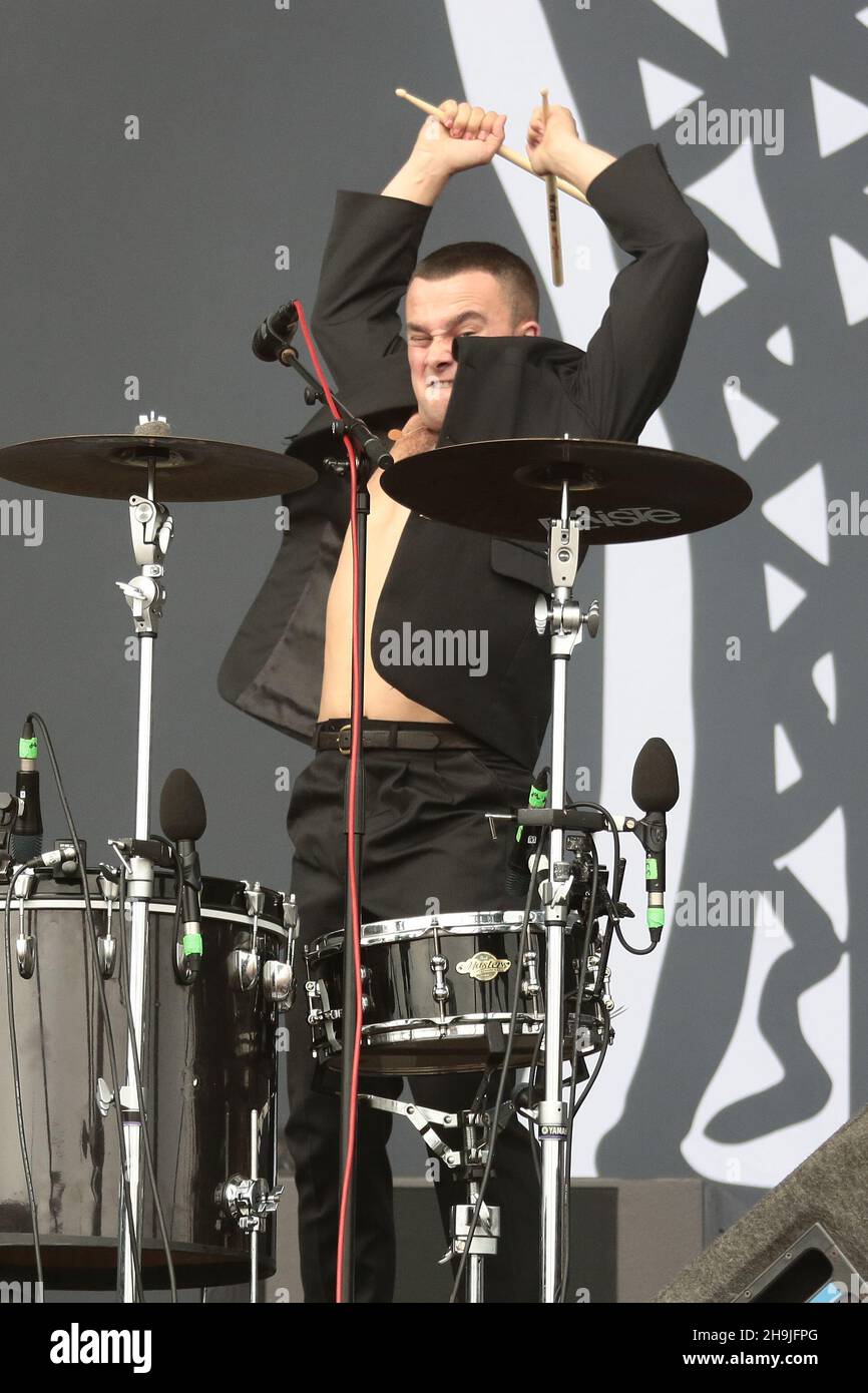 Isaac Holman of Slaves performing on the main stage on day 2 of the ...