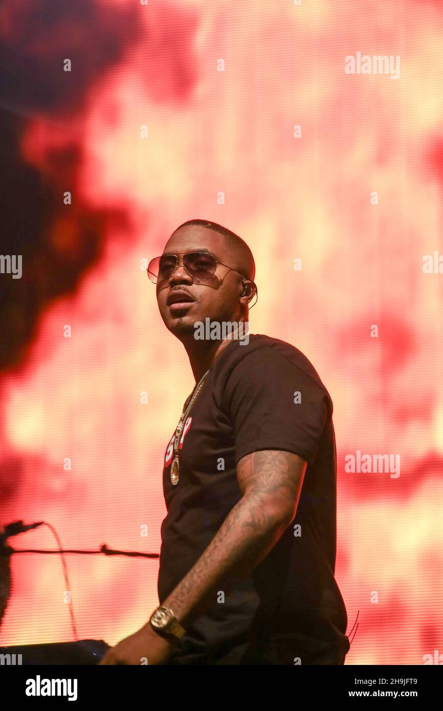 NAS (real name Nasir bin Olu Dara Jones) on day 2 of the 2016 Reading ...