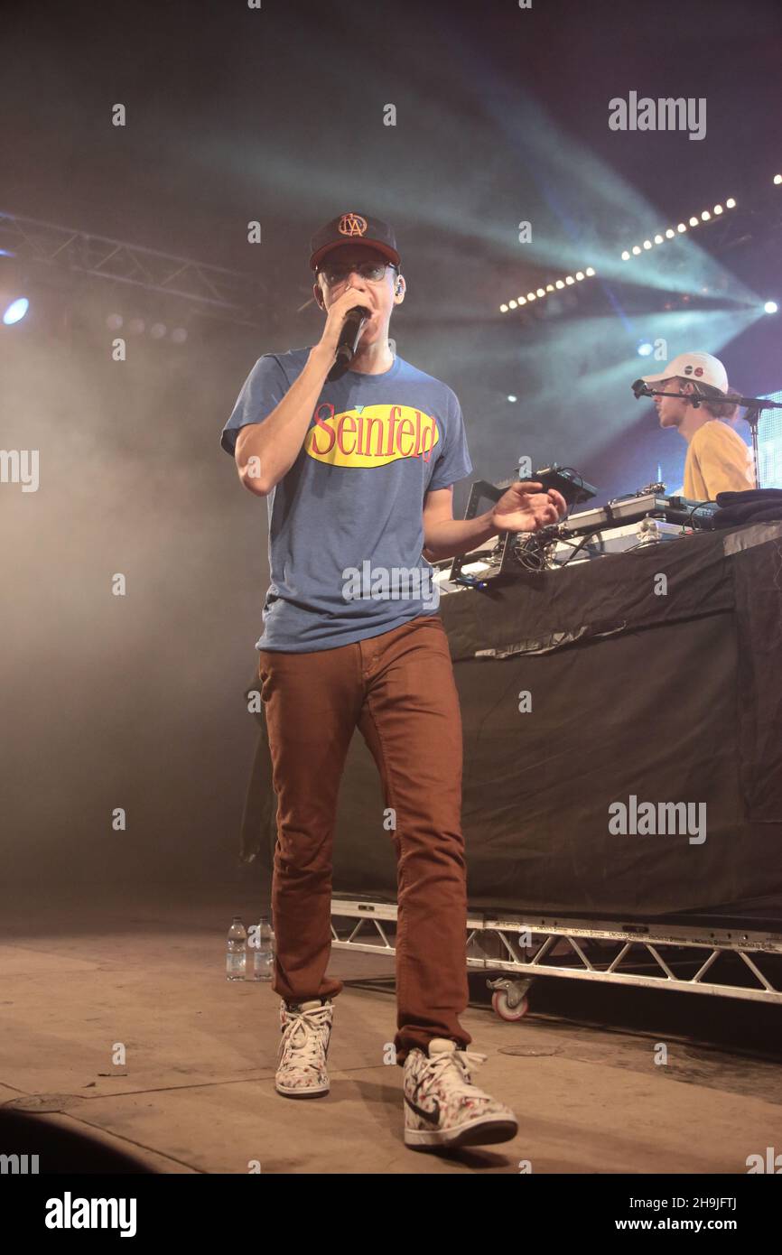 The rapper known as Logic (real name Robert Bryson Hall II) performing ...