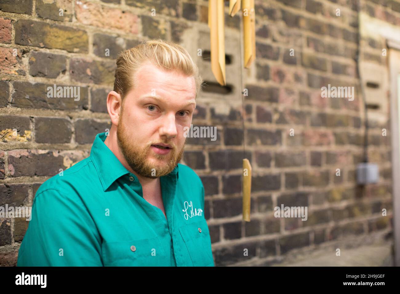 Alexander Wolfe posing for photos back stage at Bush Hall before going ...