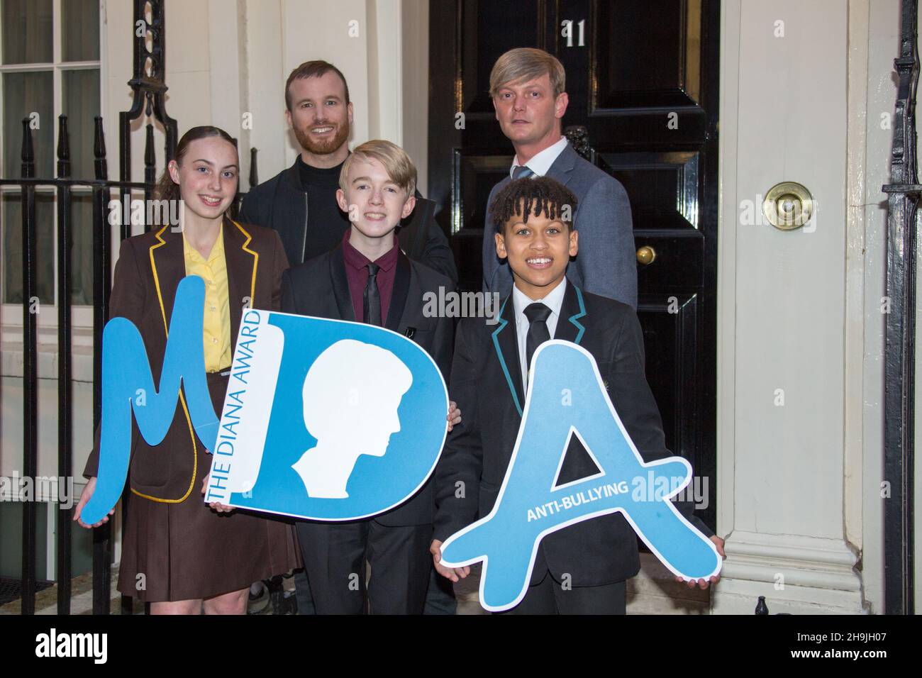 Tara Whelan, Ryan Wiggins and Junior Frood (winners of the Diana Award ...