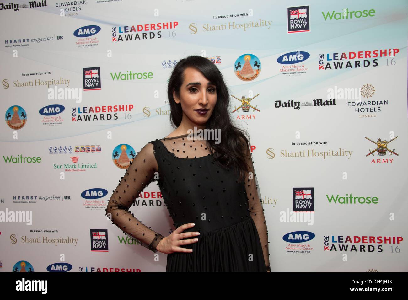 Kiran Sonia Sarwar posing for photos before the 2016 GG2 Leadership Awards at the Park Plaza ...