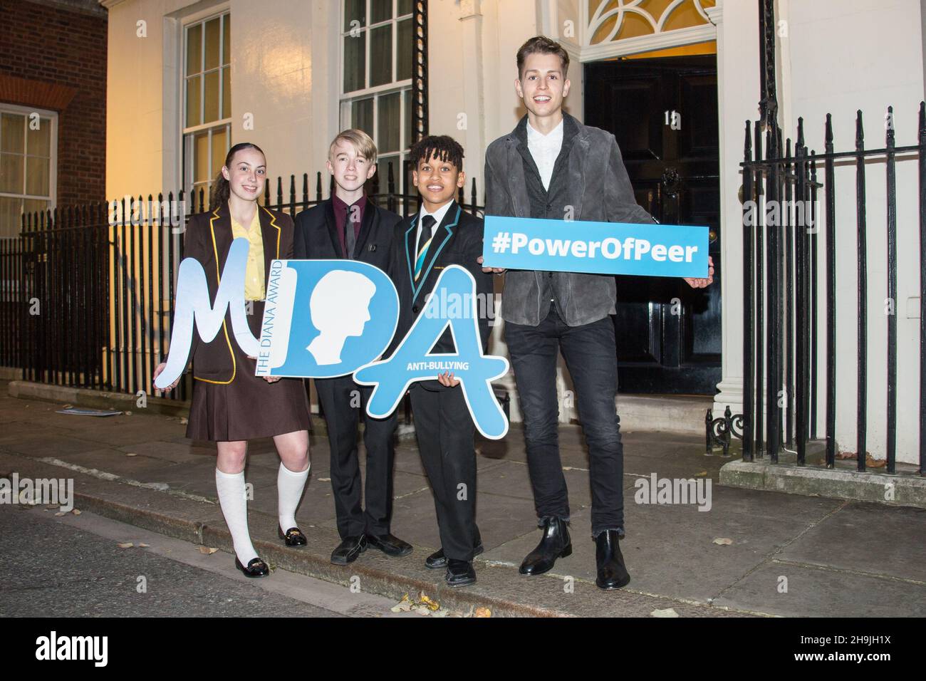 Tara Whelan, Ryan Wiggins and Junior Frood (winners of the Diana Award ...