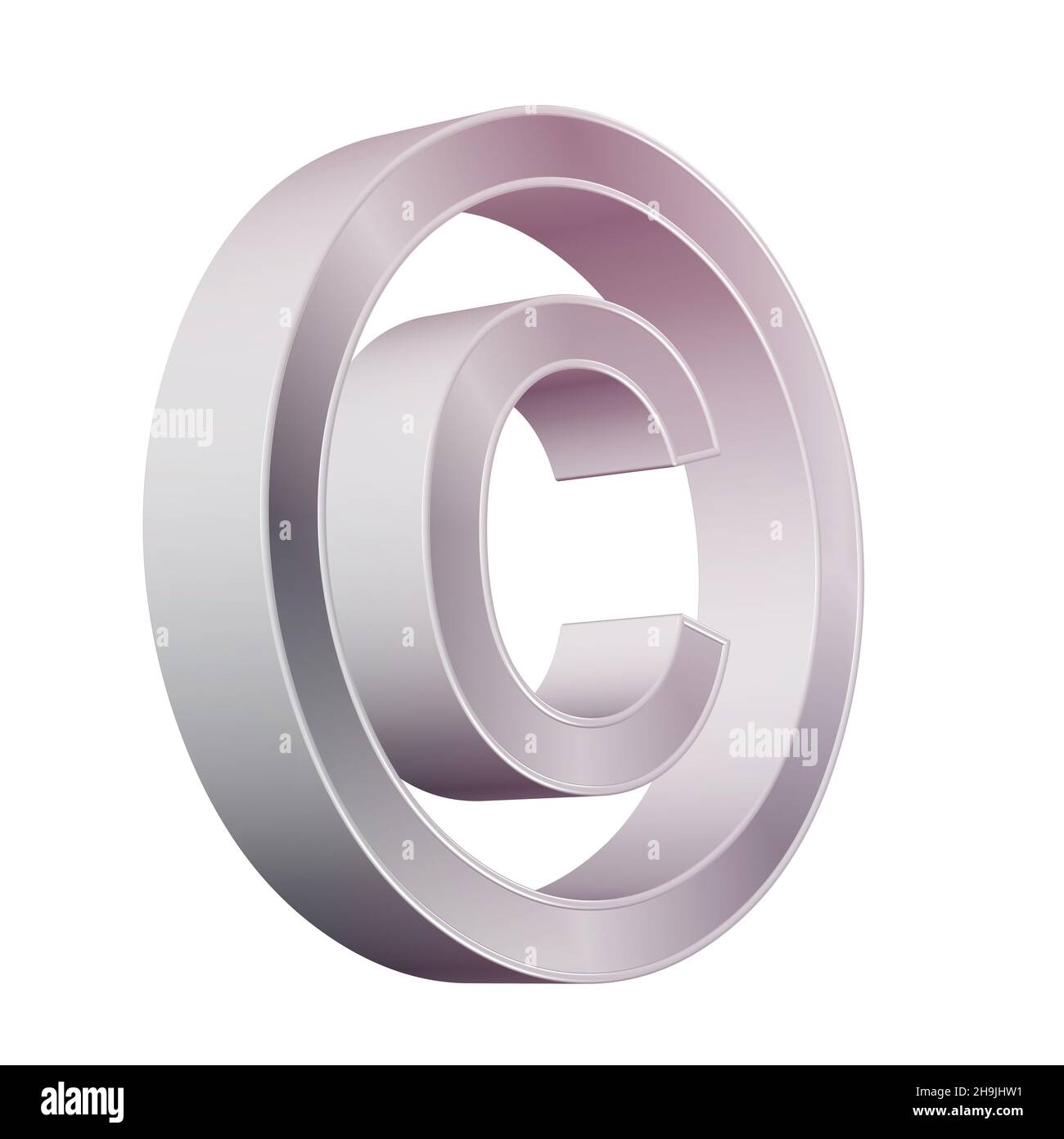 Copyright sign, 3d illustration against white background Stock Photo ...