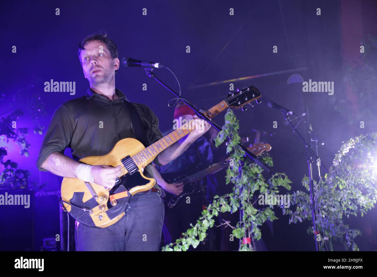 Jan Scott Wilkinson of British Sea Power performing live on stage at ...