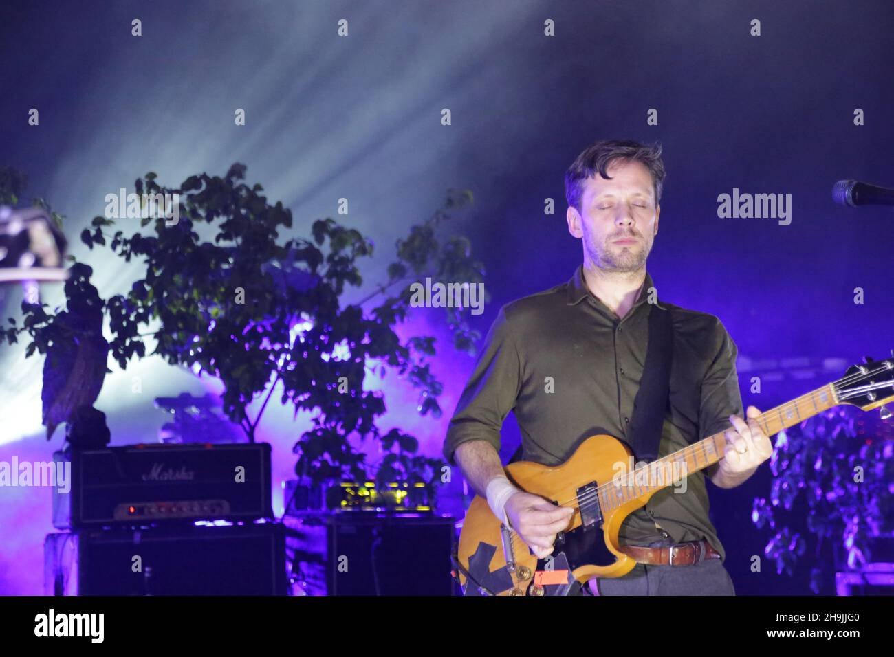 Jan Scott Wilkinson of British Sea Power performing live on stage at ...