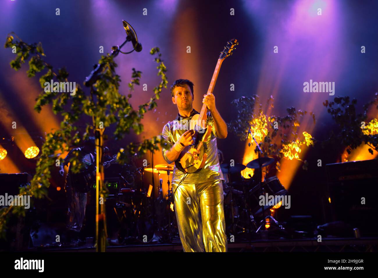 Jan Scott Wilkinson of British Sea Power performing live on stage at ...