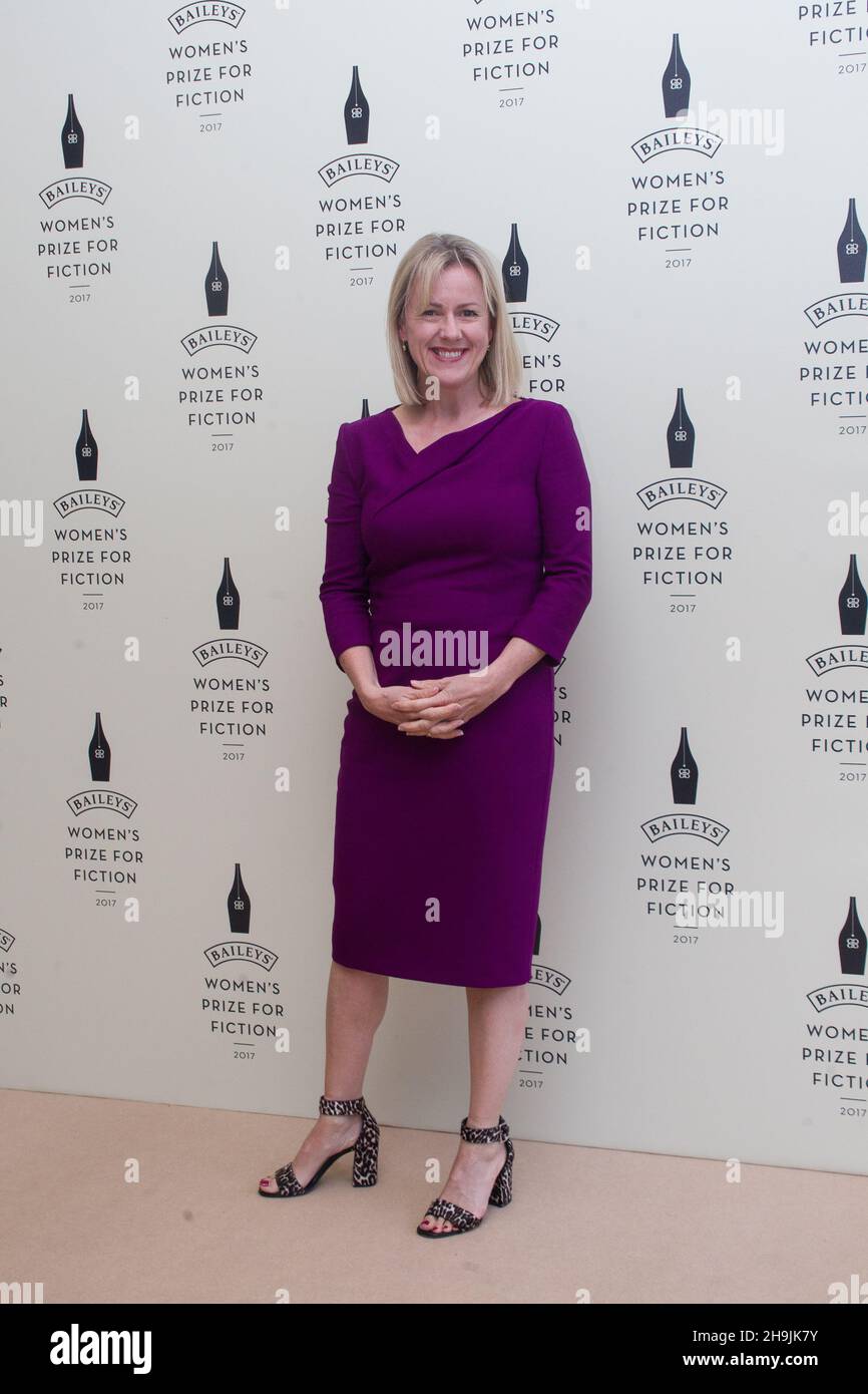 Sarah Churchwell poses for photos before the announcement of the winner ...