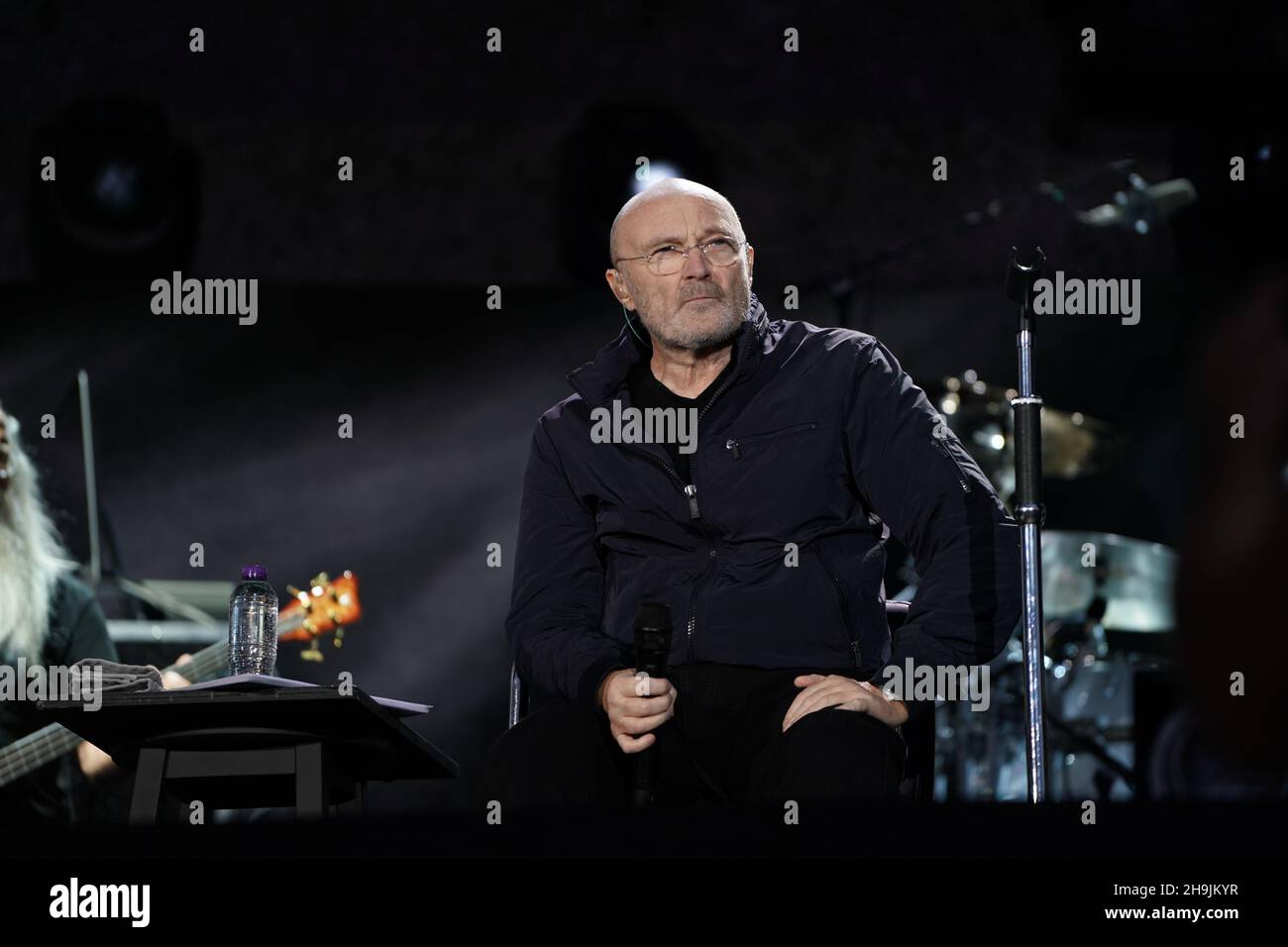 Phil Collins performing live in the headline slot on the Great Oak ...