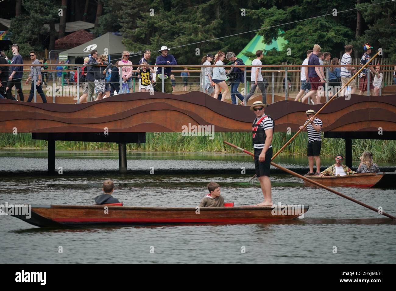 A view of punts on the lake on day 2 (Friday) at the 2017 Latitude ...