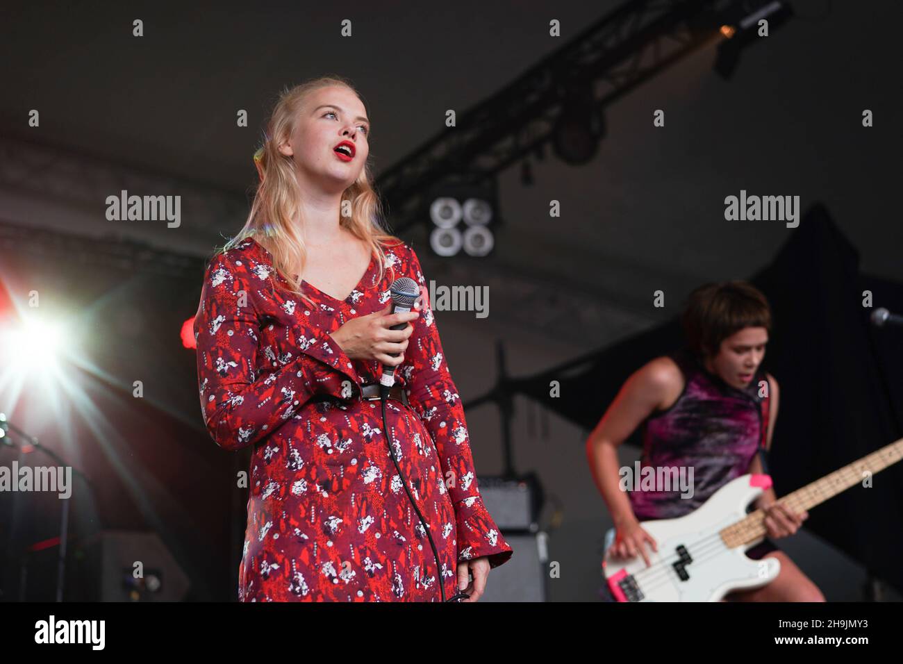 Dream Wife performing live on the Lake stage at the 2017 Latitude ...