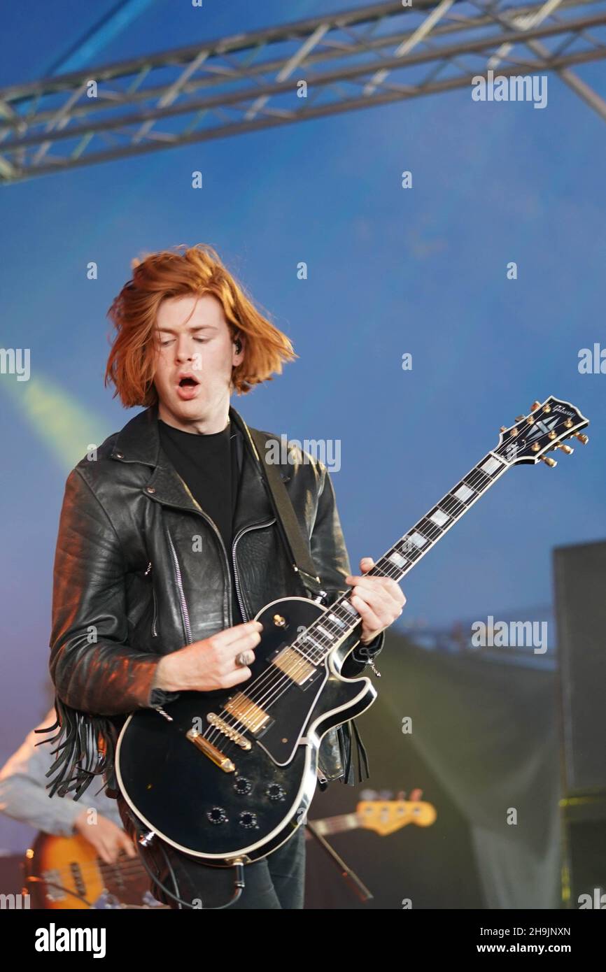 Matt Thomson of The Amazons performing live on the Festival Republic ...