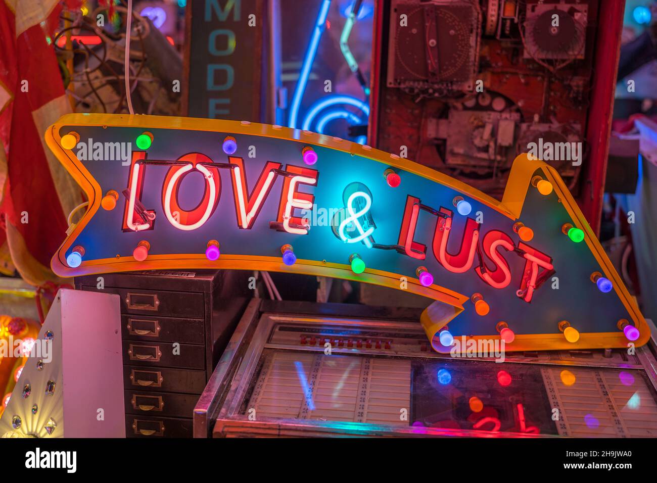 Neon signs available for hire from Gods Own Junkyard in Walthamstow ...