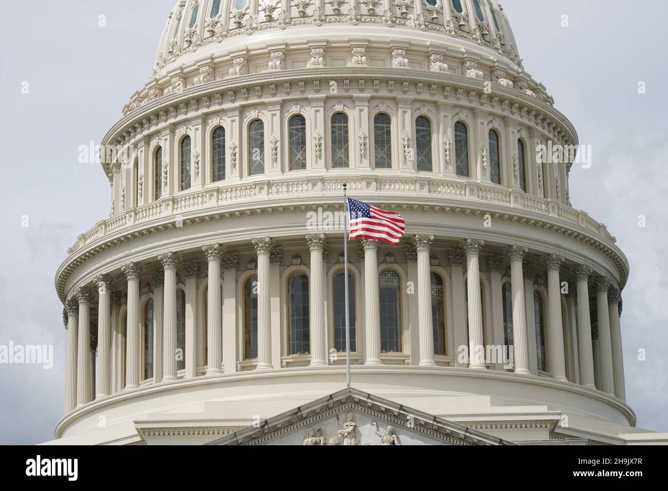 The US Congress building in Washington DC in the United States. From a ...