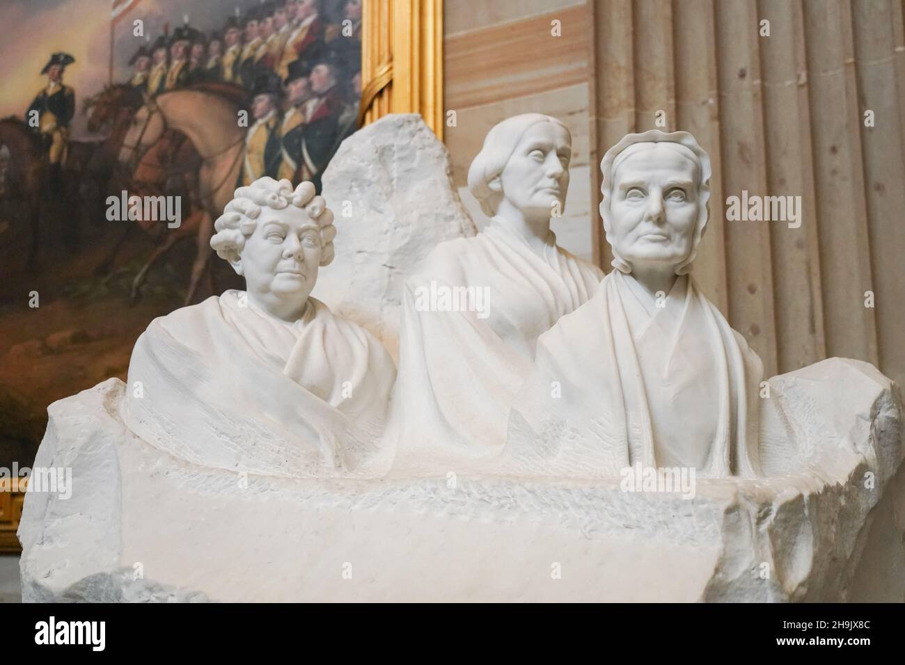The Portrait Monument to pioneers of women's suffrage in the Capitol ...