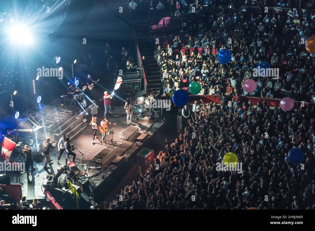 Walk Off The Earth performing live on stage at The Royal Albert Hall in ...