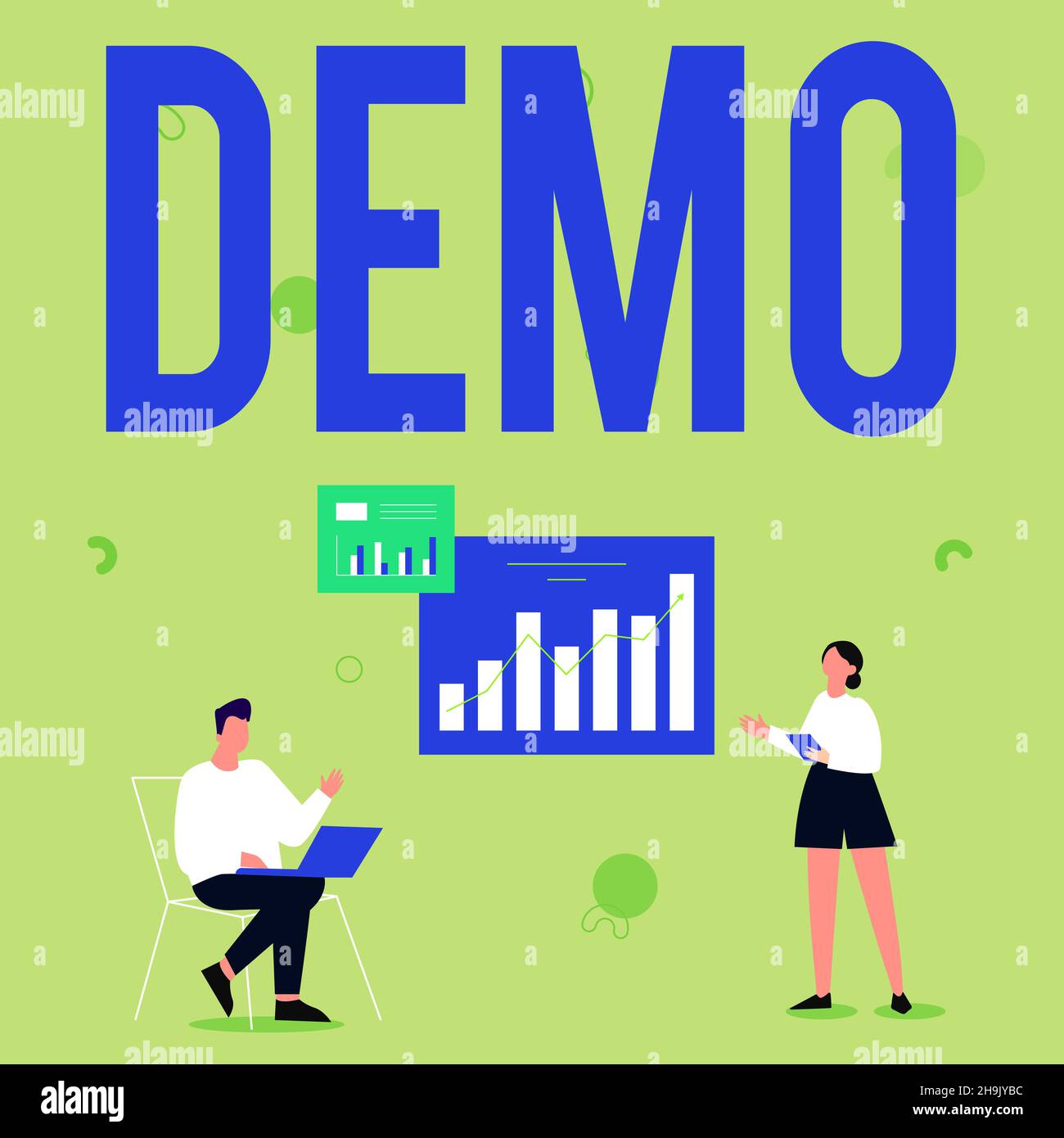 Hand writing sign Demo. Business idea Demonstration of a product ...