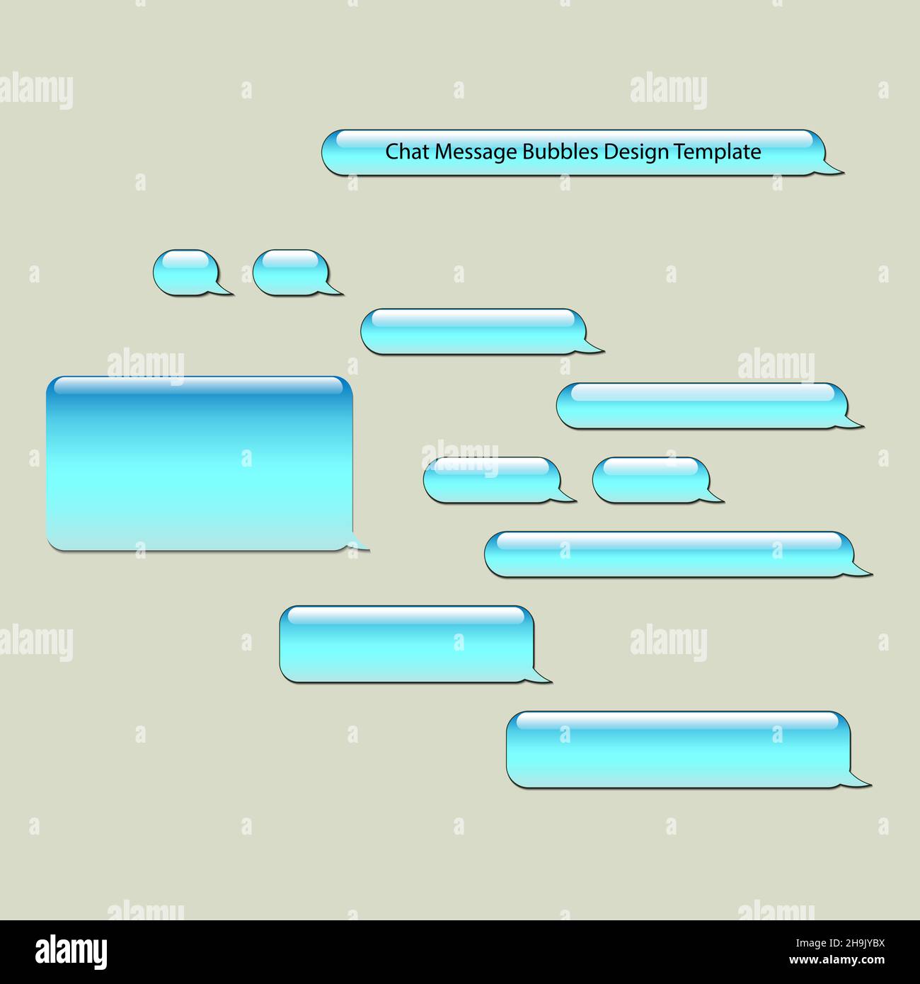 Trendy Short Message Service Bubbles Design template. Vector ...