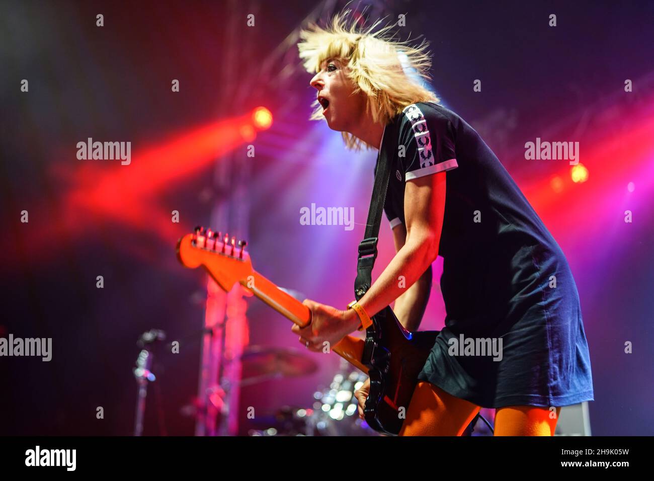 Holly Ross of Lovely Eggs performing live on the Far Out Stage at the ...