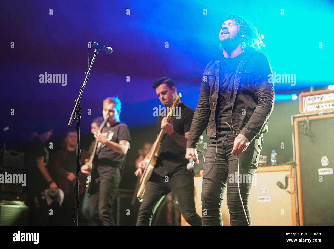 Caleb Shomo of Beartooth performing live on the Pit/Lock Up Stage at ...