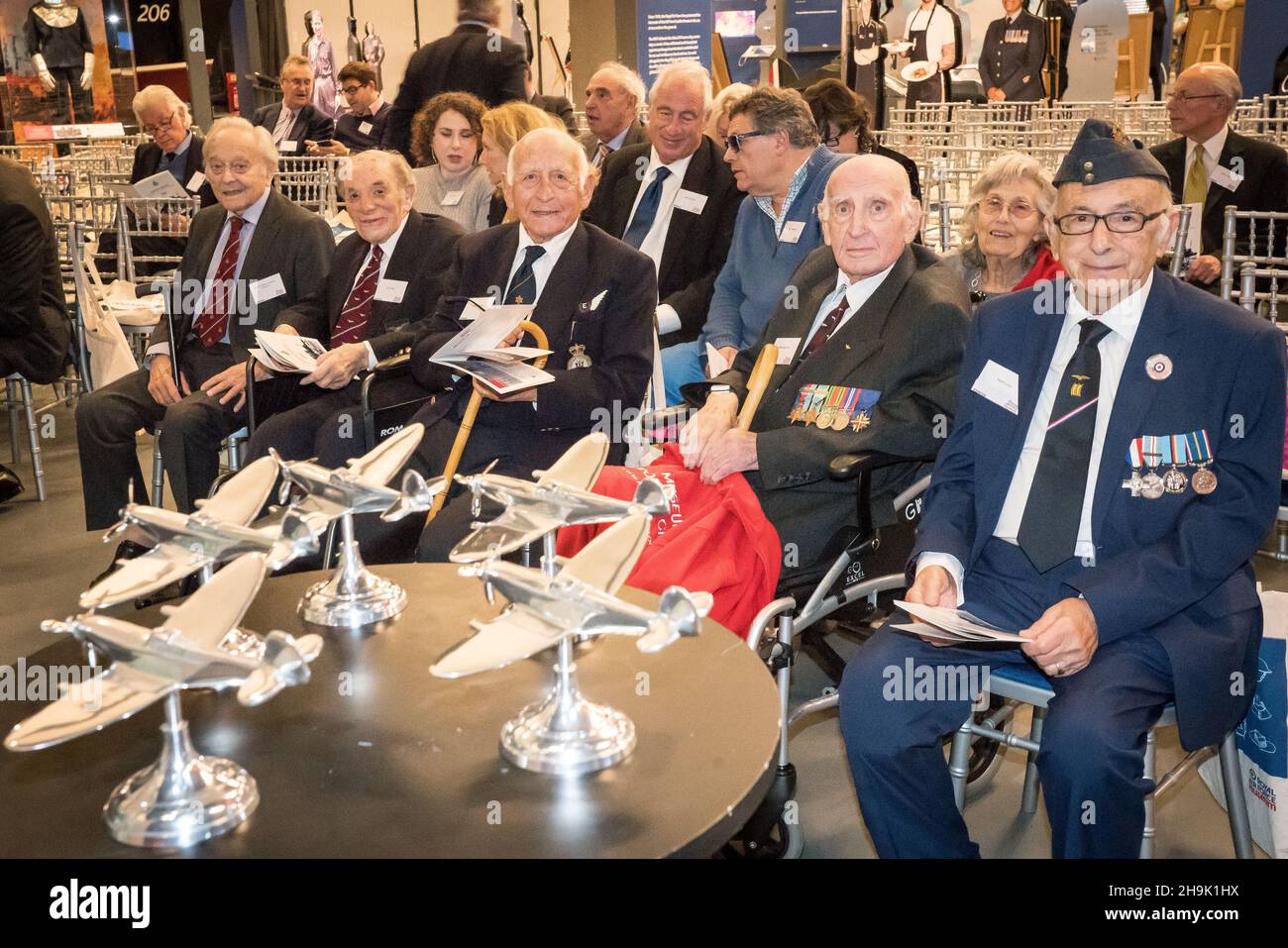 Five RAF veterans of World War Two (L-R: Laurence "Benny" Goodman, Jack ...