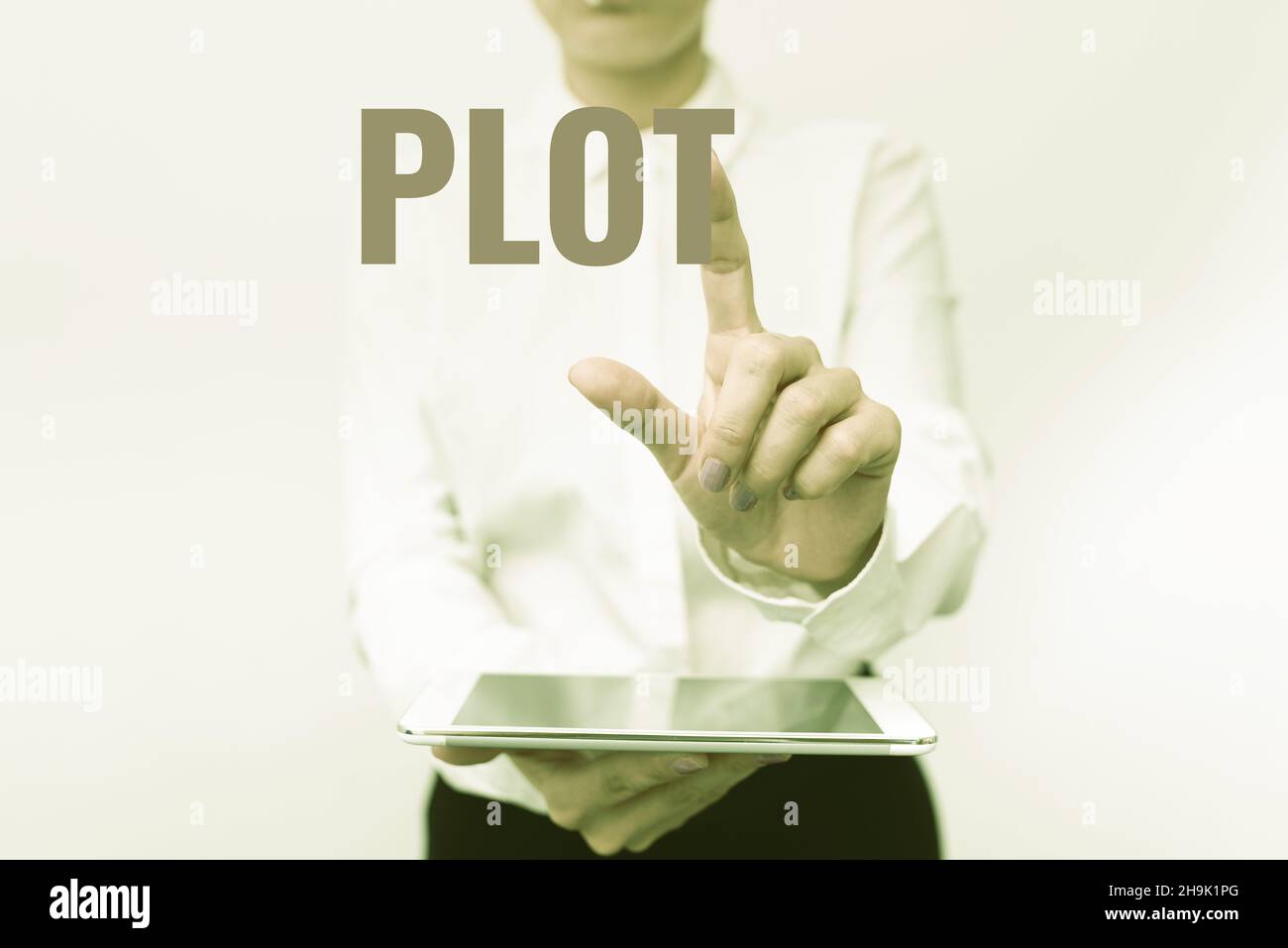 Text caption presenting Plot. Word for sequence of events inside a ...
