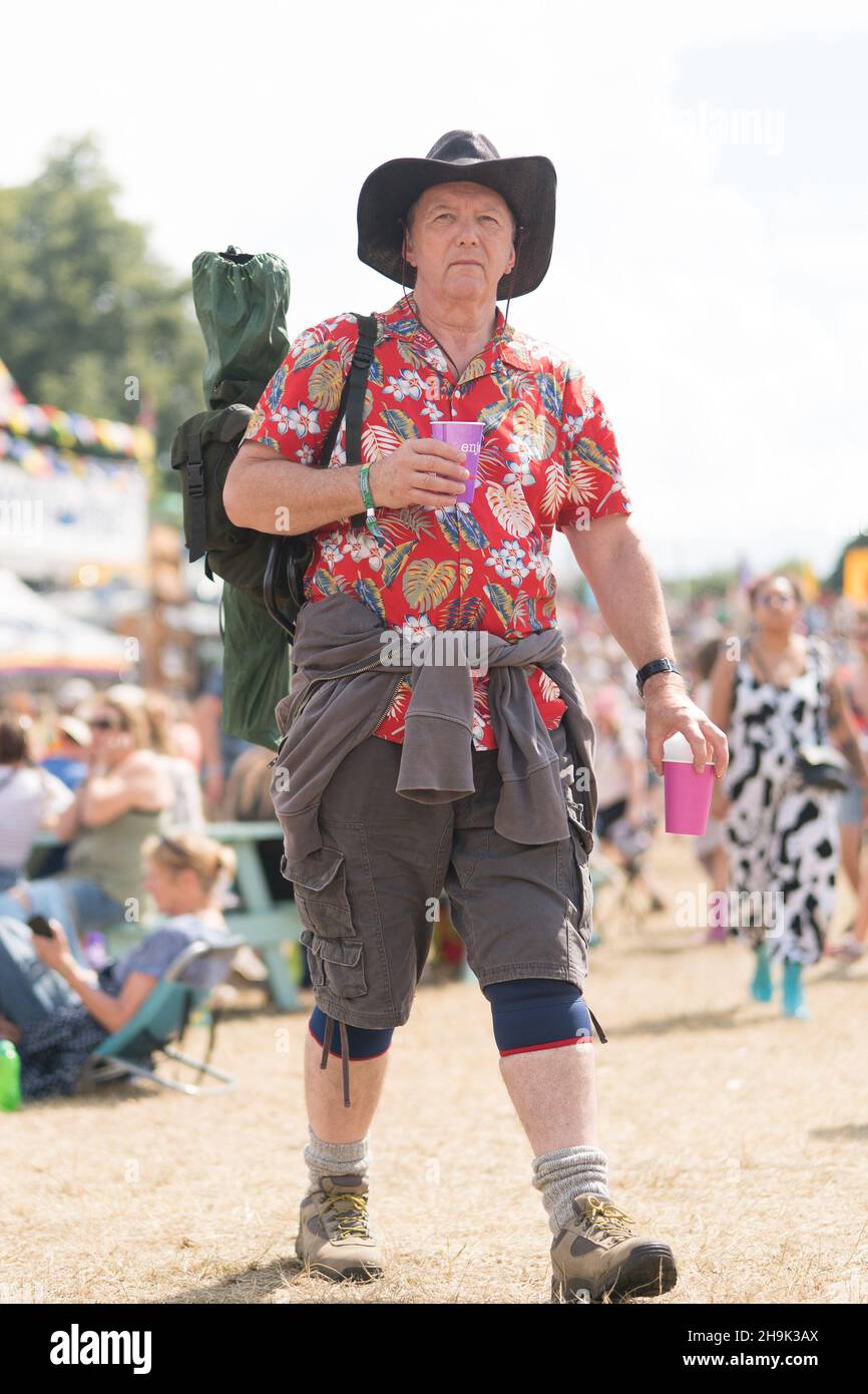 Festival goers on Day 2 of the 2019 Latitude Festival in Suffolk, UK ...