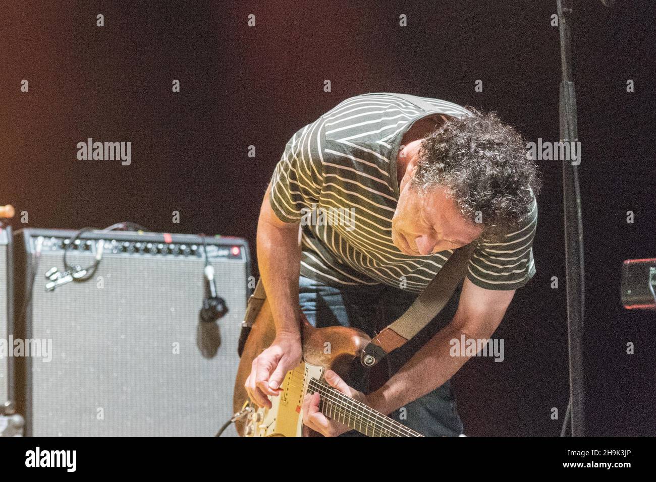 Ira Kaplan of Yo La Tengo performing at the 2019 Green Man Festival in ...