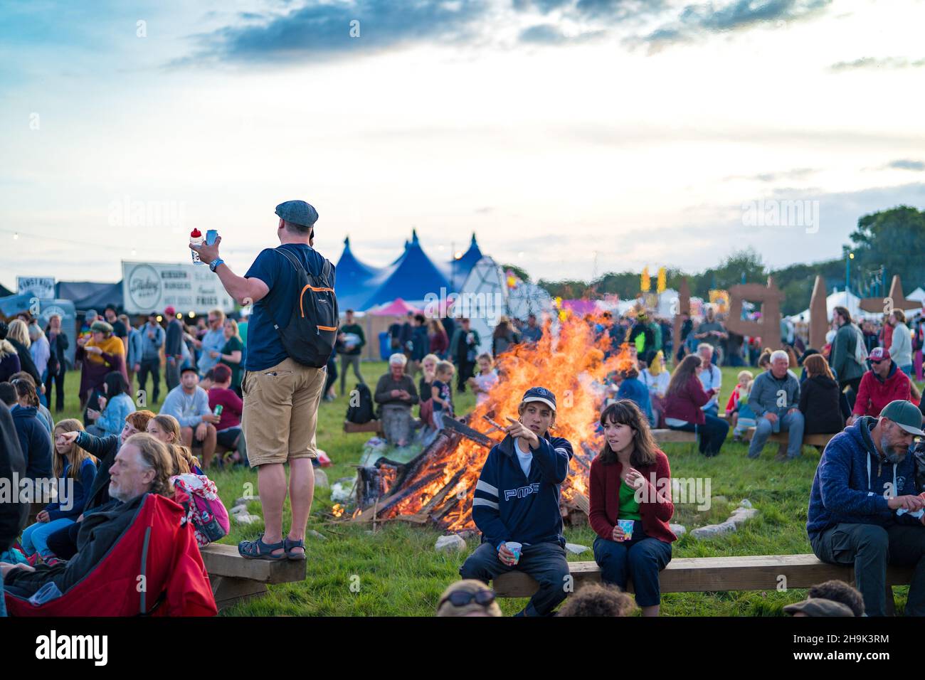 Festival goers at the 2019 End of the Road Festival. Photo date ...