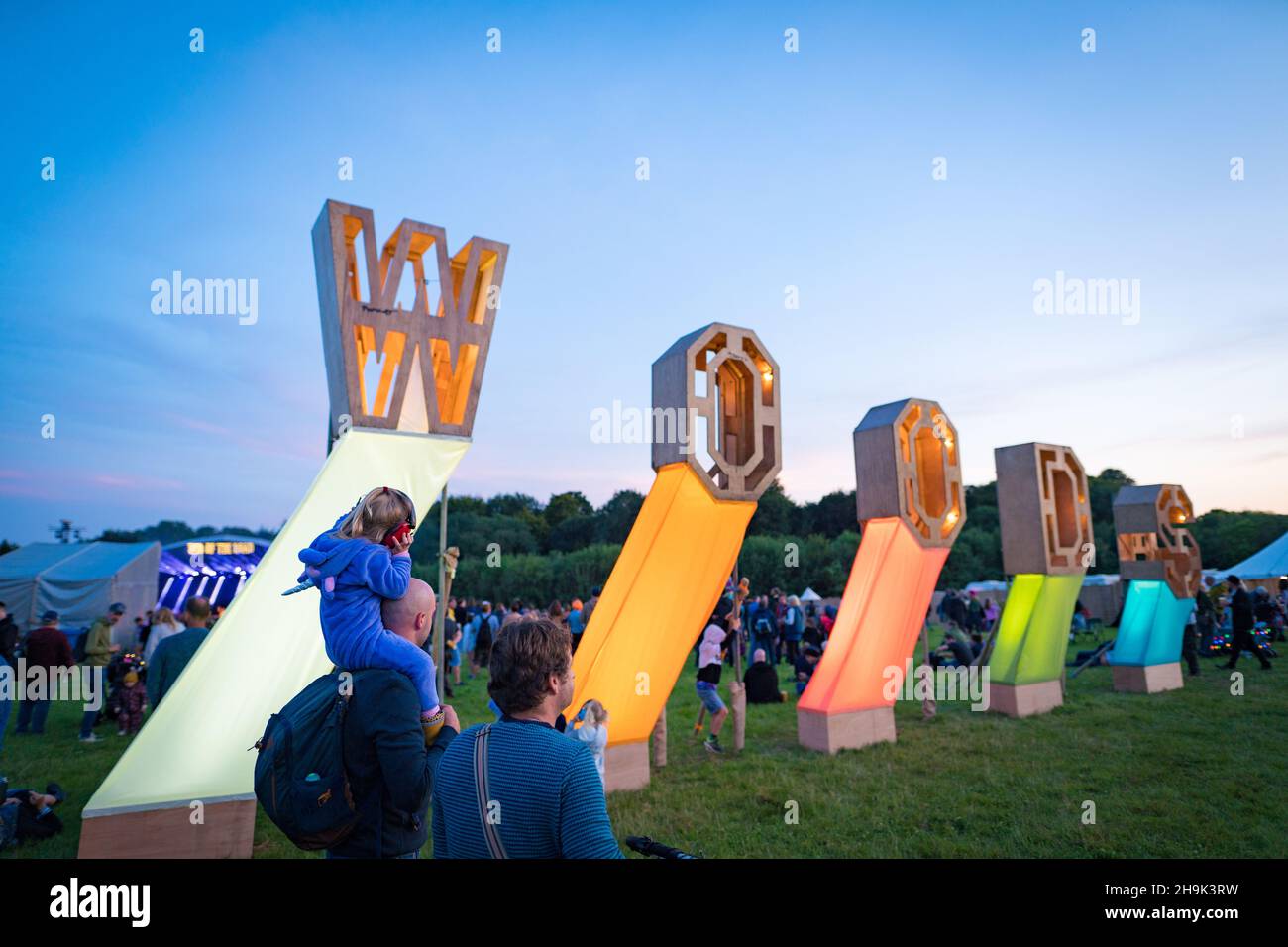 Festival goers at the 2019 End of the Road Festival. Photo date ...