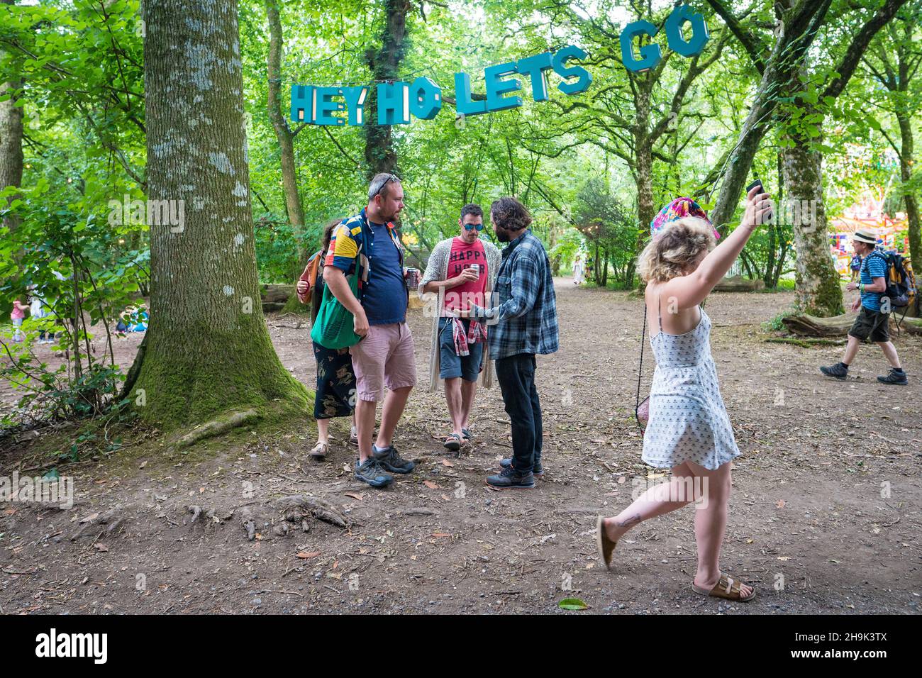 Festival goers at the 2019 End of the Road Festival. Photo date: Friday ...