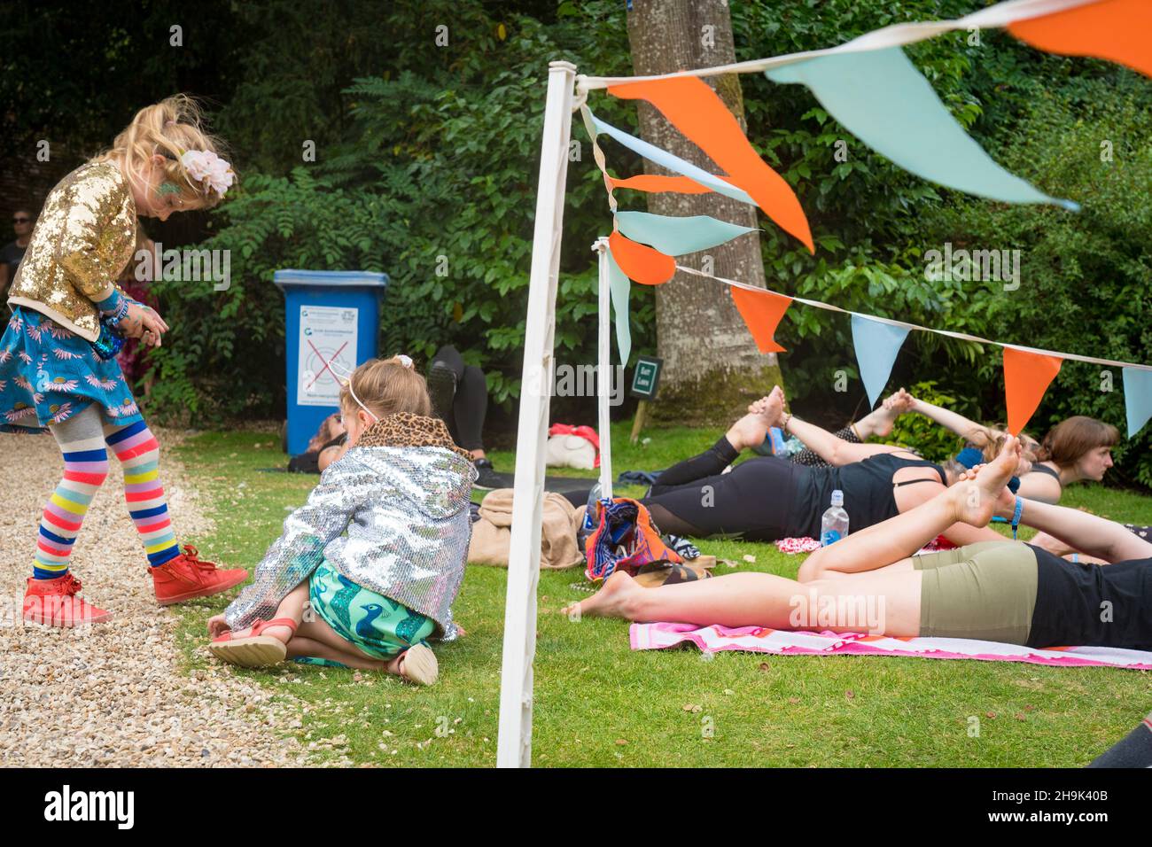 Festival goers at the 2019 End of the Road Festival. Photo date ...